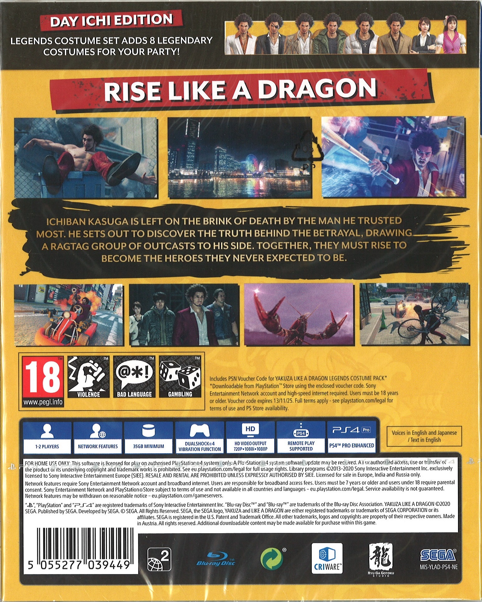 Yakuza Like A Dragon Day Ichi Edition Steelbook Ps4 Gamefinity Pl